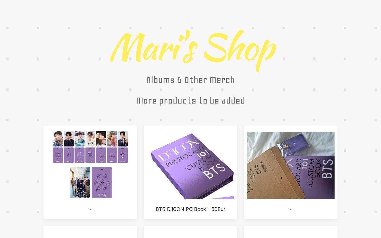 Mari's Shop - Albums & Merch
